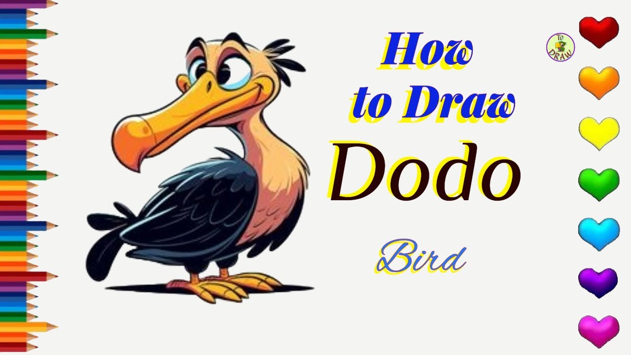Draw Dodo || #kidsdrawing #drawingforkids #learntodraw - YouTube