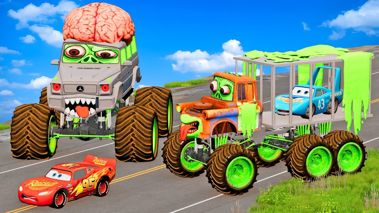 😱GIGANTIC HUNGRY G63 MERSEDES ZOMBIE & MATER ZOMBIE WITH THE CAGE VS ...