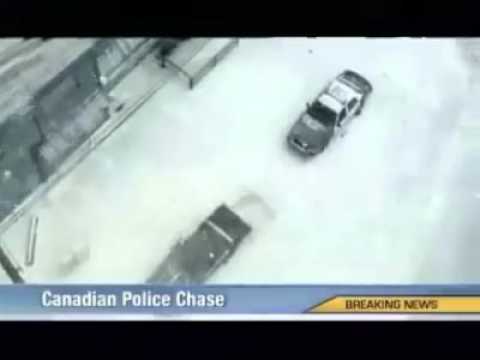Canadian Police Chase! Hilarious - YouTube