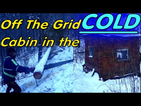 Off The Grid Winter Cabin in the Cold