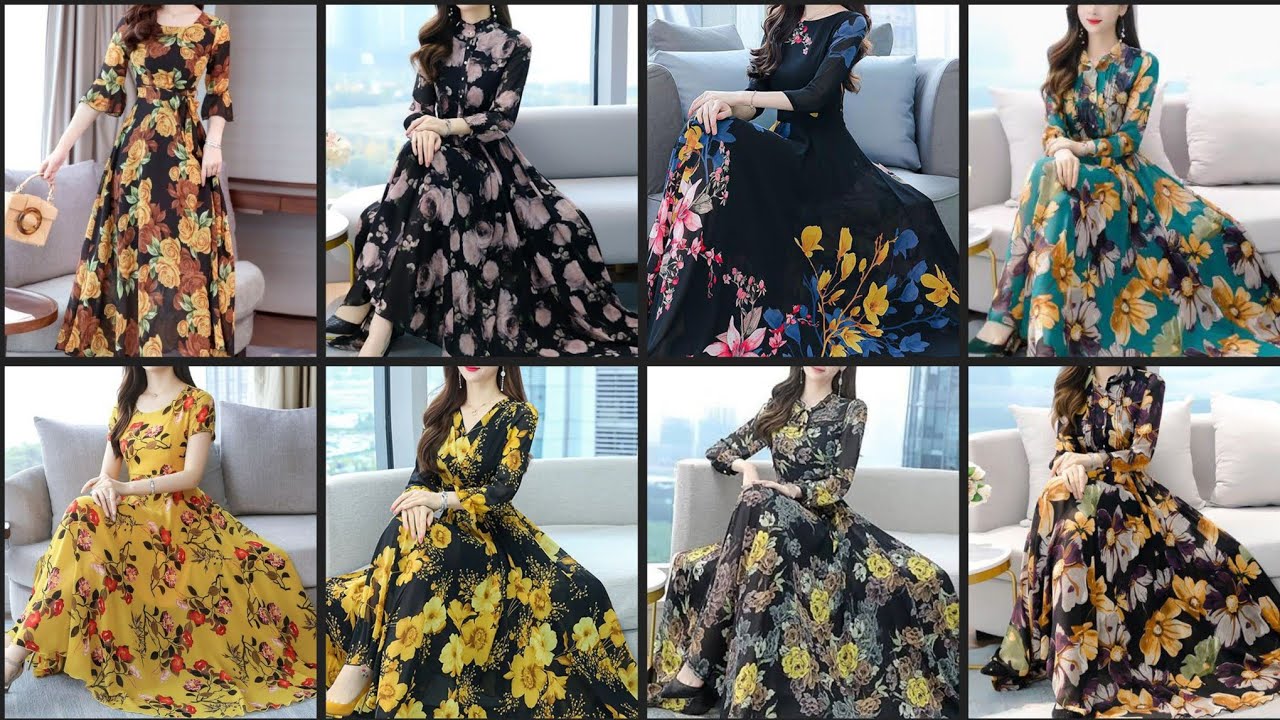 2024/25 Most attractive most decent long floral printed maxi designs ...
