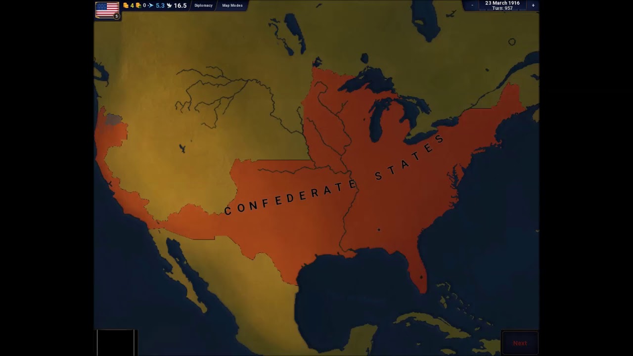 Age of Civilizations II | American Civil War: Timelapse 1861-1950 - YouTube