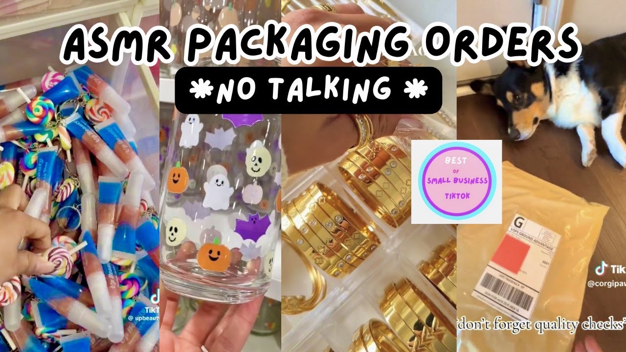 Asmr Packaging Orders Compilation, NO TALKING🤍#6 | Smallbusiness ...