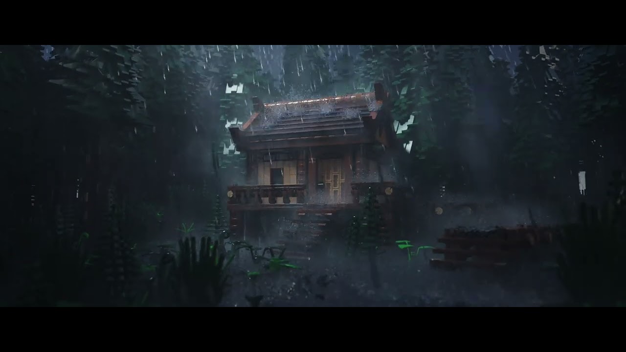 LEGO Cabin In The Rain - YouTube