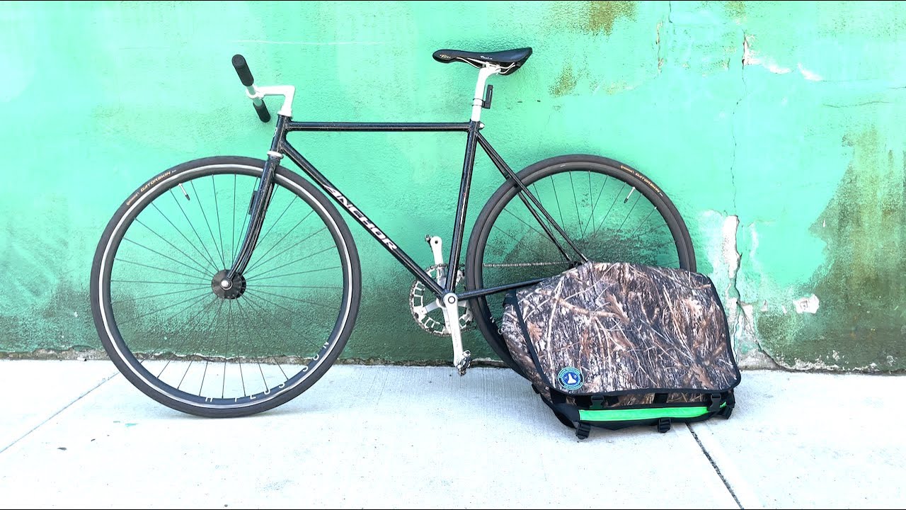 FIXED GEAR NYC | Day of deliveries and messenger sling bag review - YouTube