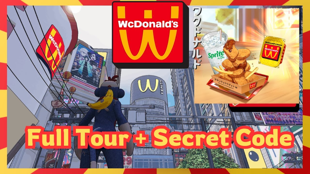 Fortnite WcDonald's game SECRET CODE + FULL TOUR - YouTube