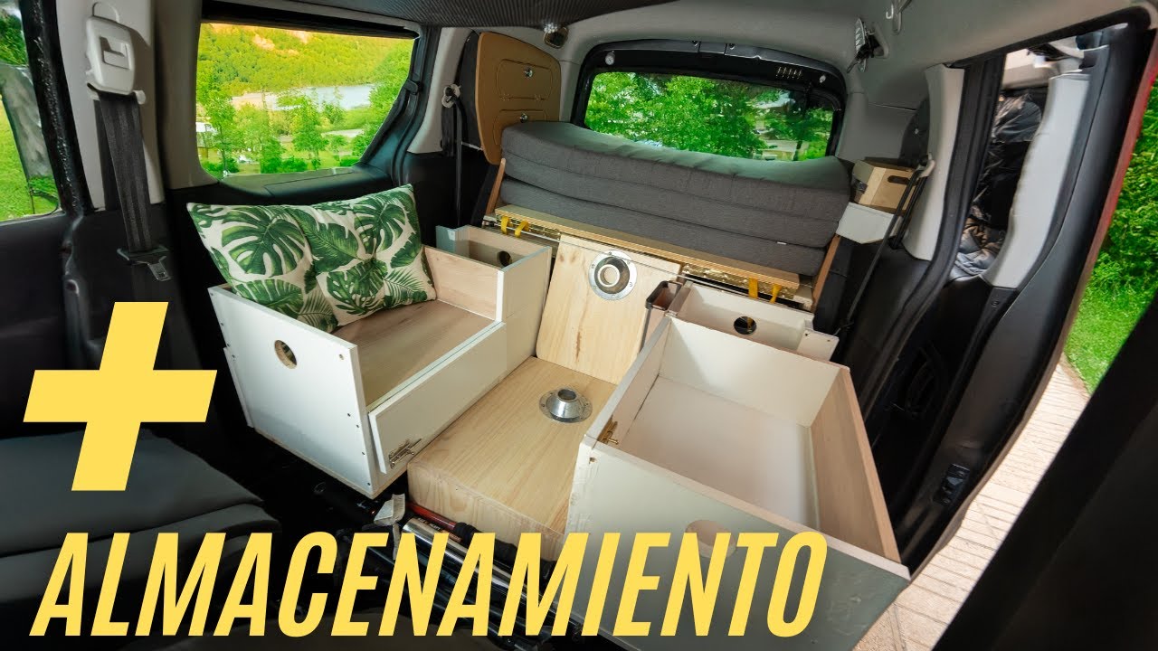 Muebles CAMPER de ALMACENAMIENTO | + Comedor Interior!! para MINI Furgo ...