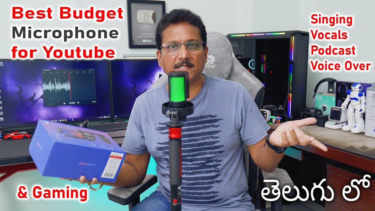 Best Budget Condenser Microphone for Singing 😱 Unboxing in Telugu ...