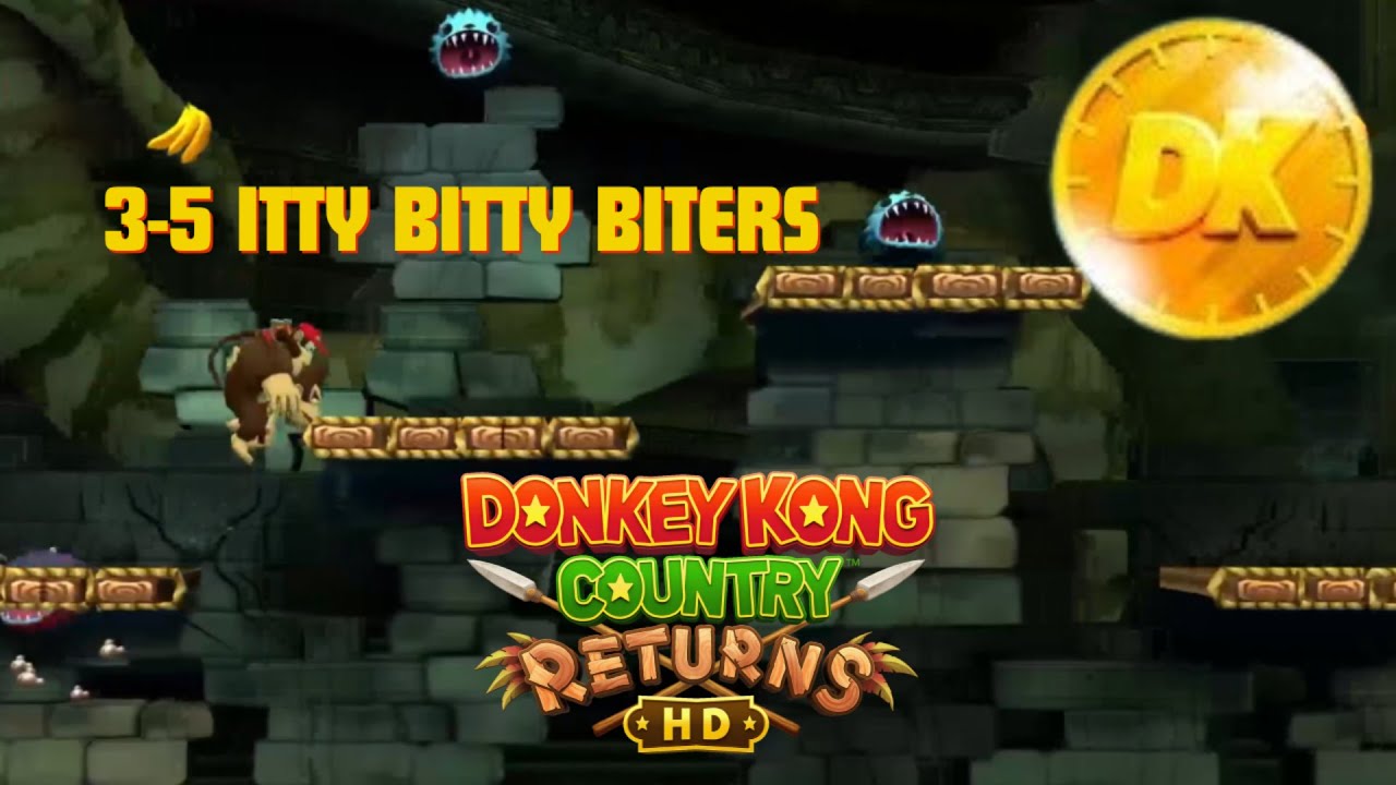 [Donkey Kong Country Returns HD] Time Trials 3-5 Itty Bitty Biters ...
