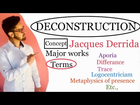 DECONSTRUCTION: concept || Jacques Derrida: His major works, Terms ...