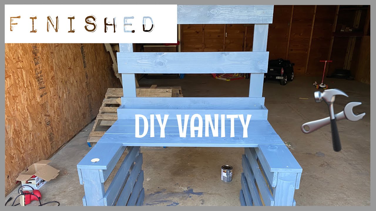 FINISHED DIY VANITY - YouTube