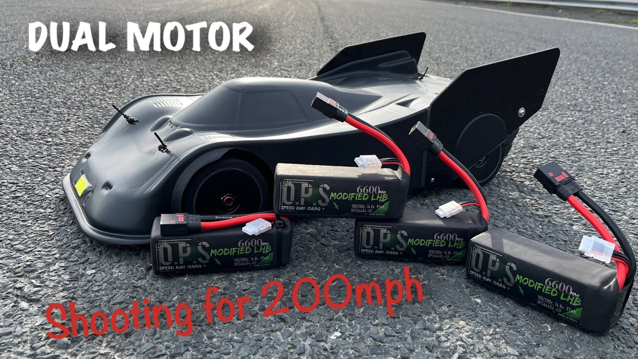 Chasing 200mph is challenging! Dual motor RC car doing ???mph - YouTube