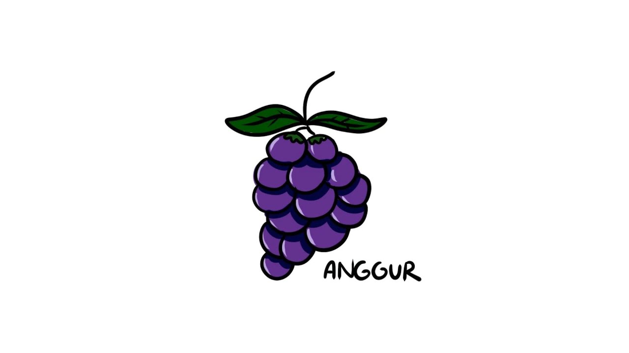 Anggur | Belajar Menggambar Anggur (Grape) | How to draw Grape - YouTube