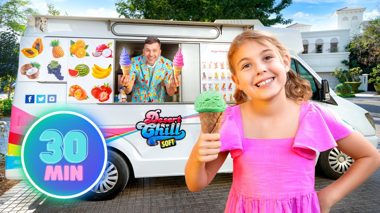 Maria and Ivan Explore Dad's Ice Cream Truck | Best Kids Songs - YouTube