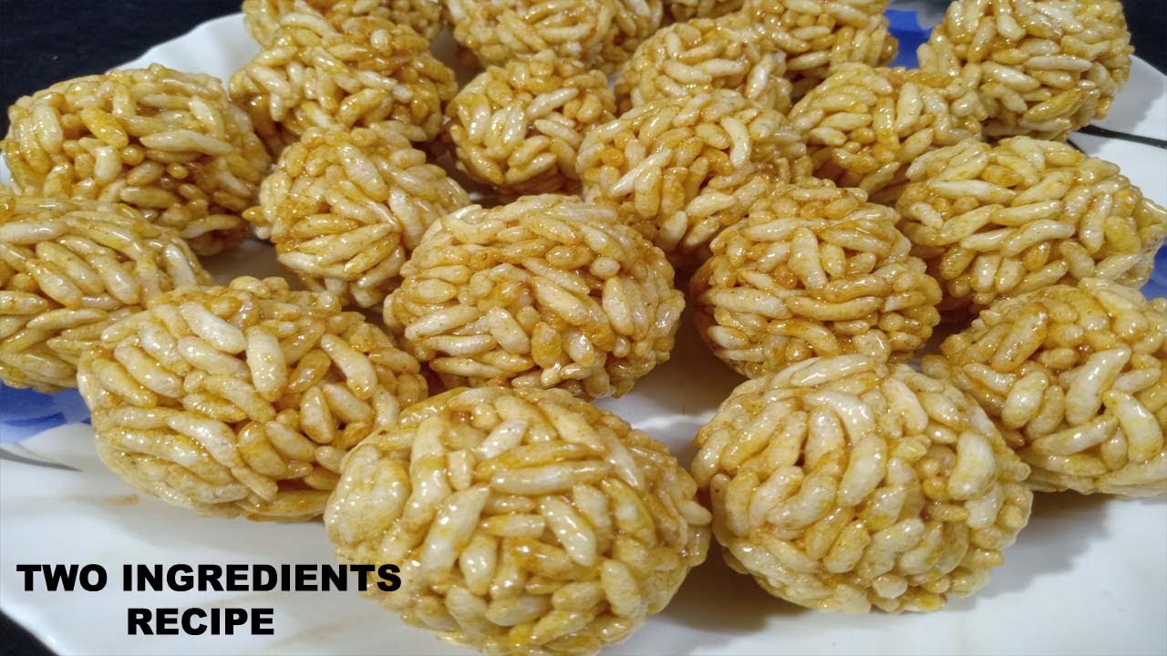 Murmura Laddu Recipe | Puffed Rice Laddu Recipe | Lai Ke Laddu |Murmura ...