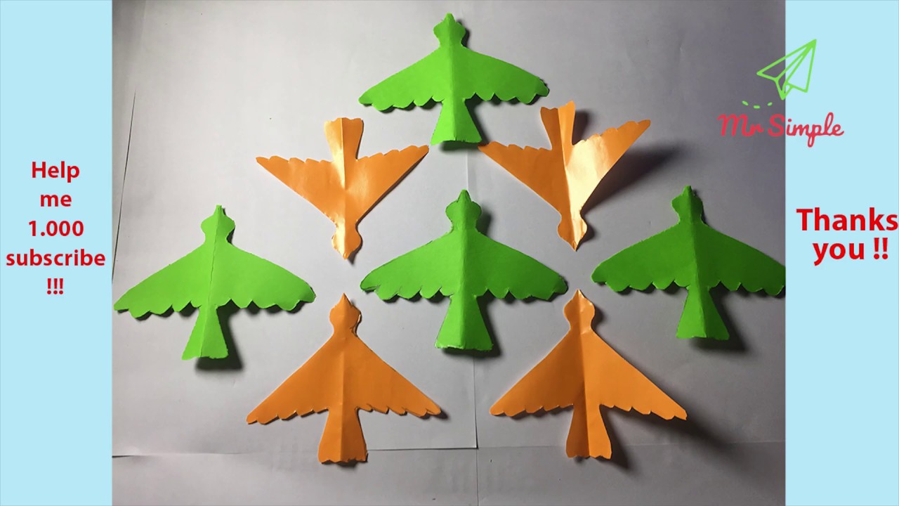 How to Make Easy paper cutting - Paper Birds | Mr Simple - YouTube