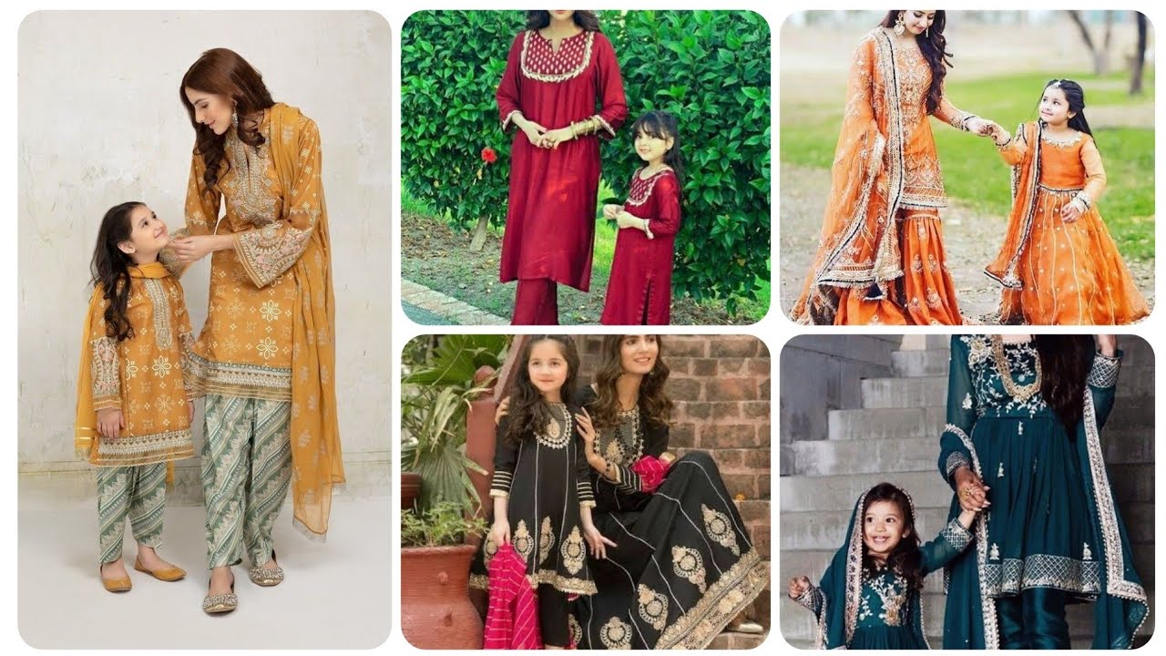 outstanding and elegant super stylish mother daughter same dress ...