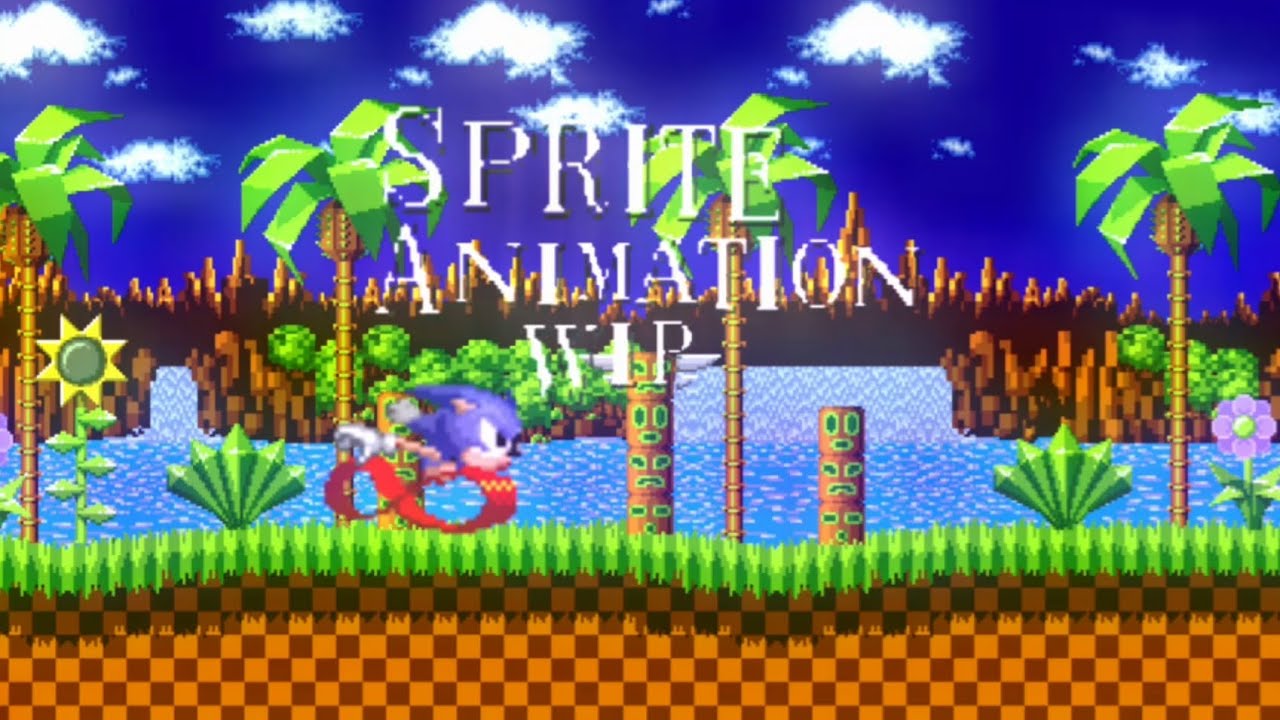 sonic 1 sprite animated game part 1 (wip) - YouTube