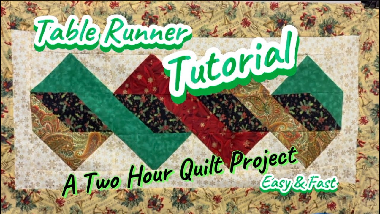 Easy & Fast Table Runner Tutorial. Same pattern can make a quilt. - YouTube
