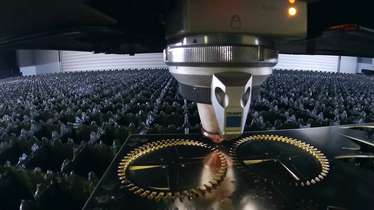 Laser Cutting Brass Gears | OSH Cut - YouTube
