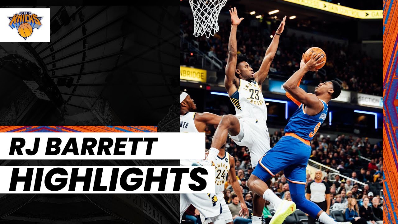 RJ Barrett KEEPS IT ROLLING in Knicks win over INDIANA. | NY Knicks ...