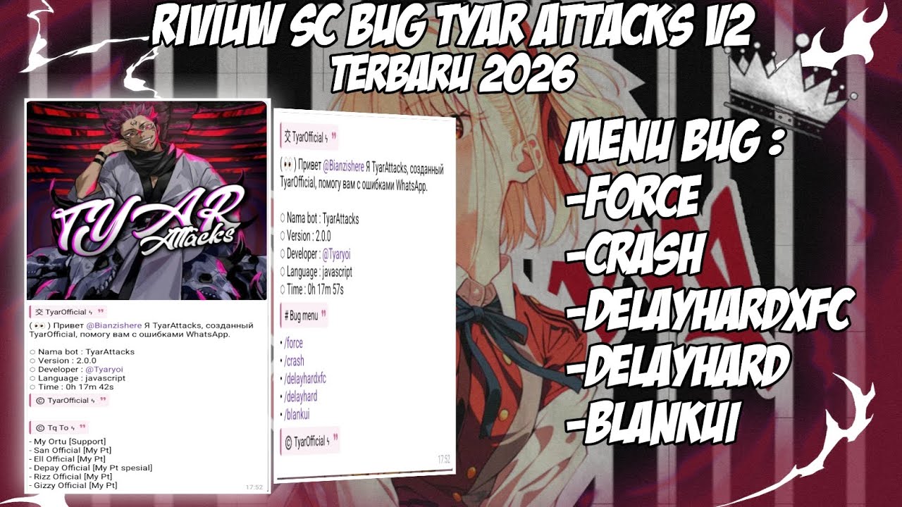 RIVIUW SC BUG TYAR ATTACKS V2 (VIA TELE) || SC BUG GANAS/GACOR BY BIANZ ...