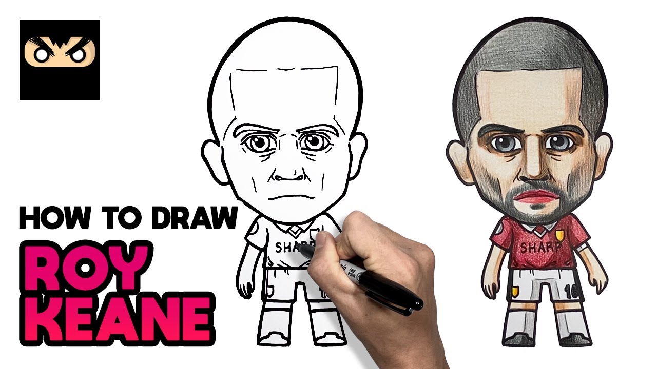 How to draw ROY KEANE | MANCHESTER UNITED F.C. - 로이 킨 그리기 | 맨체스터 유나이티드 ...