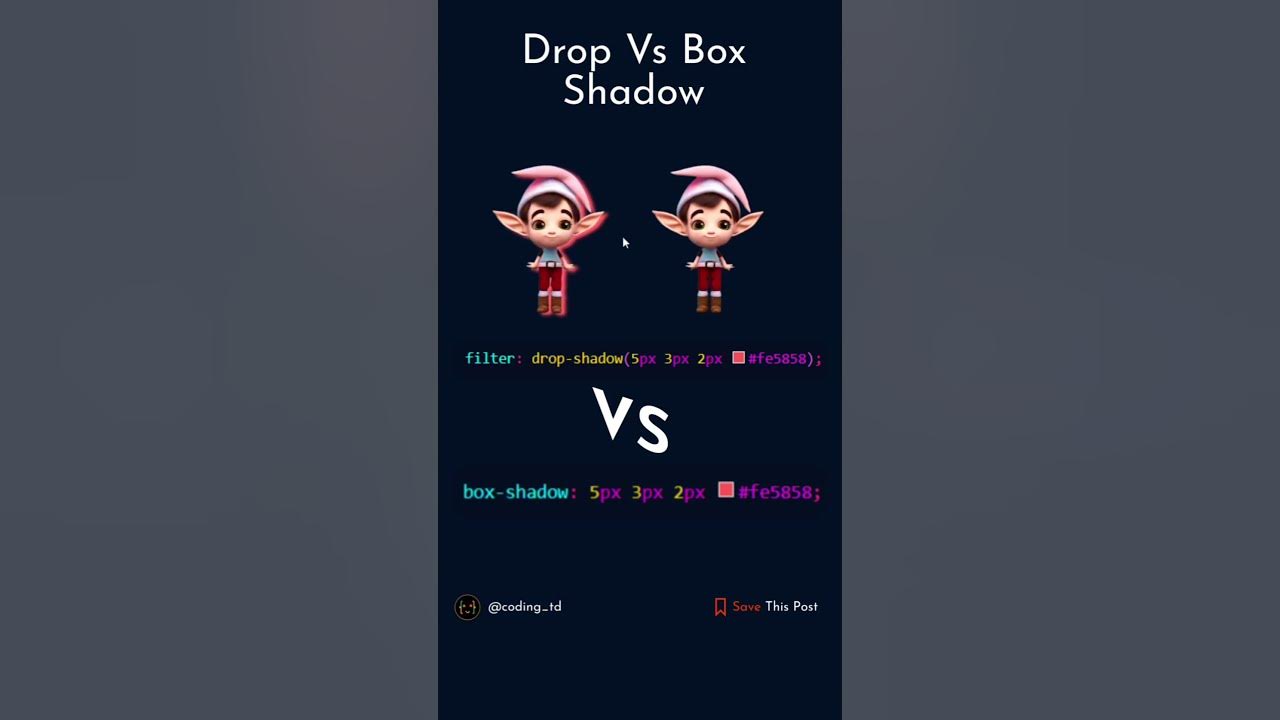 Drop Vs Box Shadow Html Css Tutorial Css Codingtd Youtube 1216