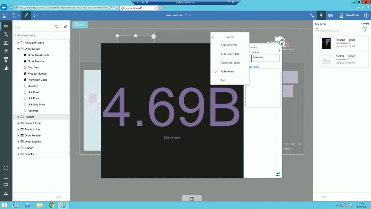 Cognos 11 (Cognos Analytics) - Self Service Dashboarding - YouTube