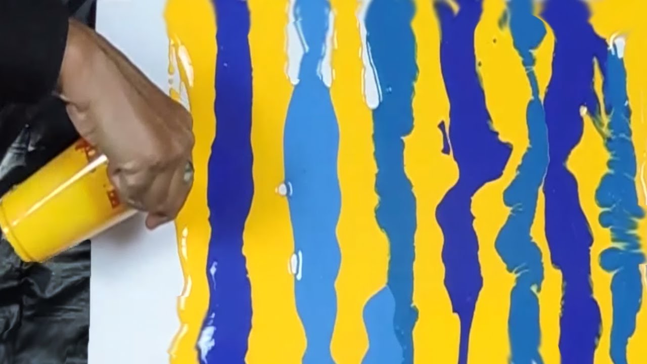 Acrylic Pour Technique for Beginners - How to do a Paper Swipe with ...