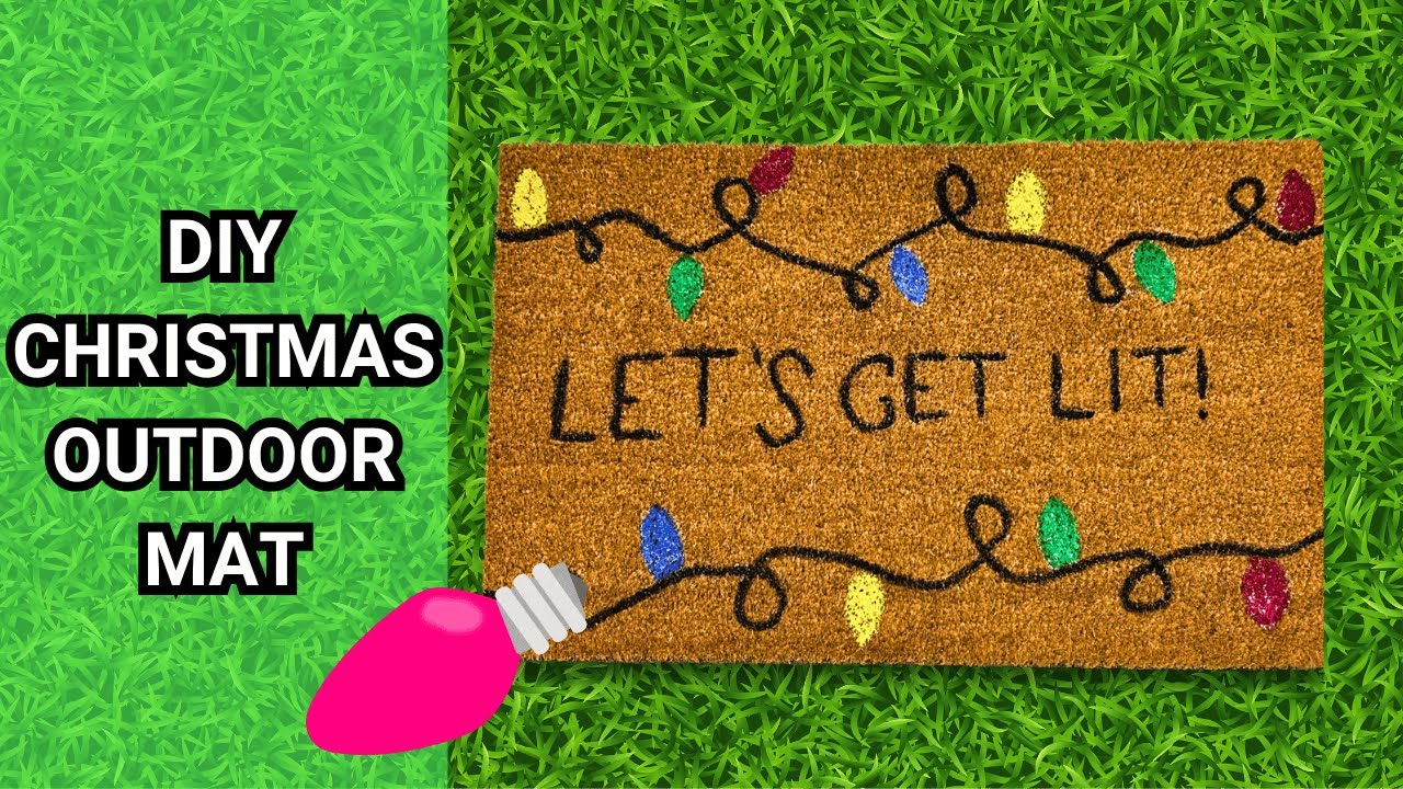DIY Christmas Doormat | Outdoor Holiday Décor – Day 7 of 12 Days of ...