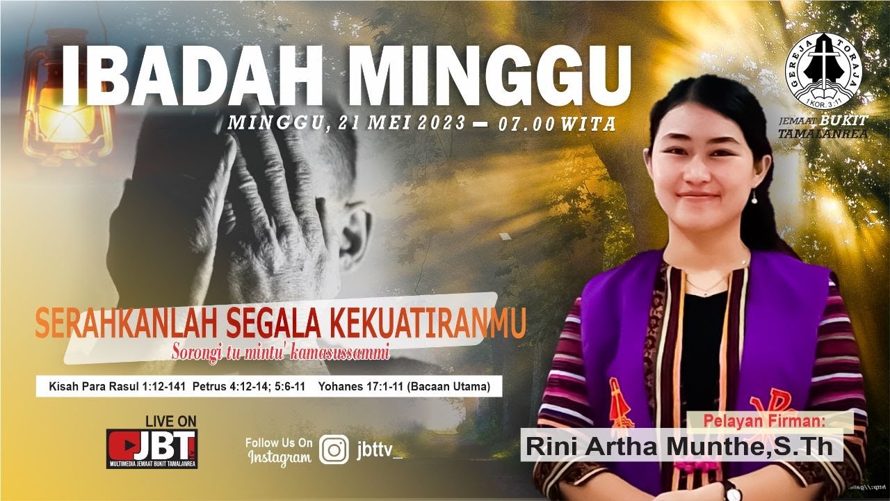 Live Ibadah Minggu I 21 Mei 2023 07 00 Wita Gereja Toraja Jemaat