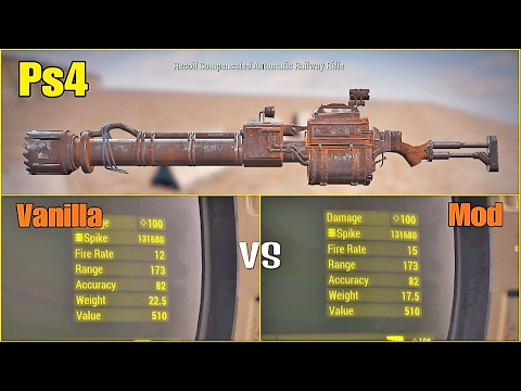 Railway Rifle TWEAKS: Fallout 4 Mods Ps4 [ Test + Upgrades ] - YouTube