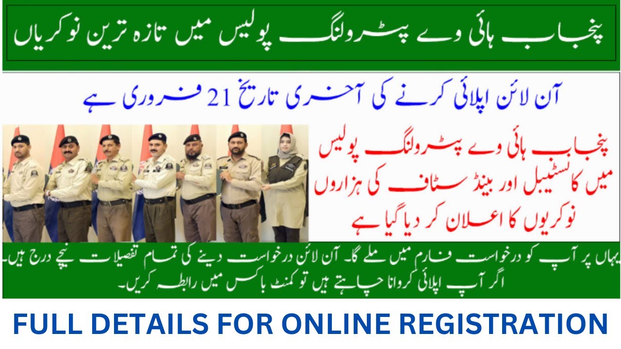 Patrolling Police Jobs | PHP New Jobs Jobs Constable New Jobs | Punjab ...