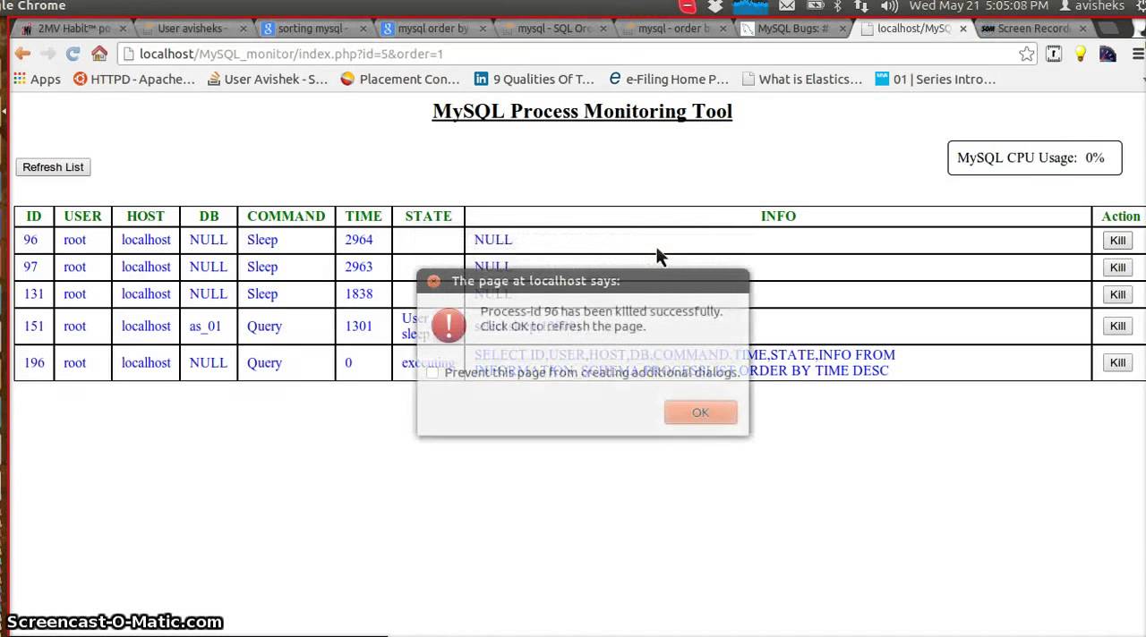 MySQL Process Monitoring Tool - YouTube