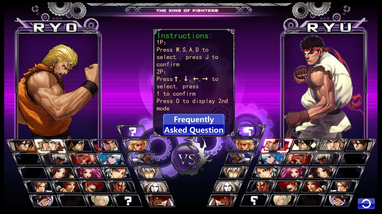 THE KING OF FIGHTERS WING EX Ryo Sakazaki vs Ryu - YouTube