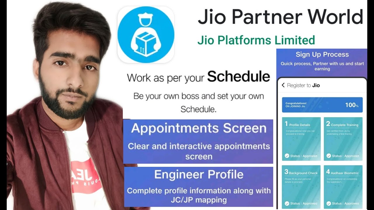 Join jio partner world and schedule your work as you want. - YouTube