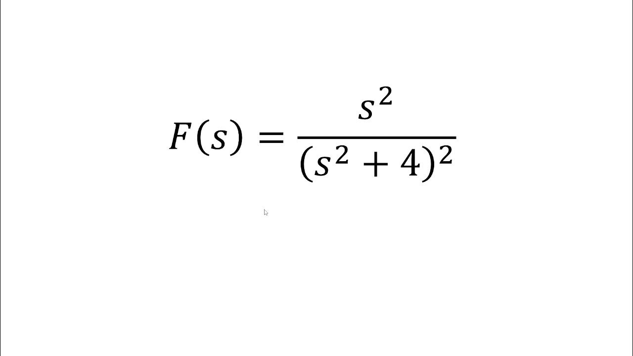 Find Inverse Laplace Transform using Convolution Theorem of s^2/(s^2+4)^2 - YouTube