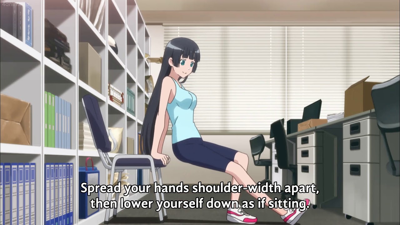 Exercise with Anime Girls: #4 Reverse Push-ups - YouTube