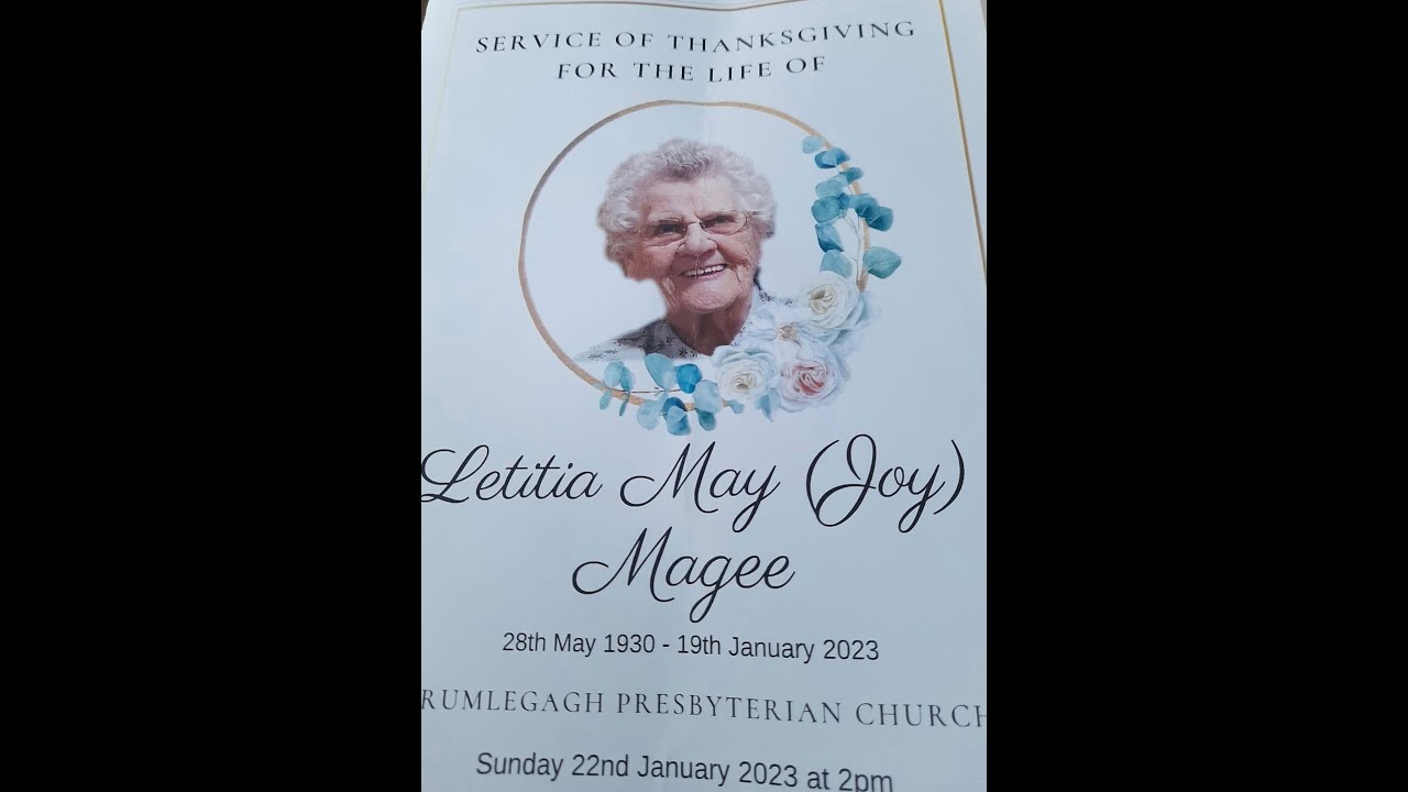Funeral Service for Mrs Joy Magee - YouTube
