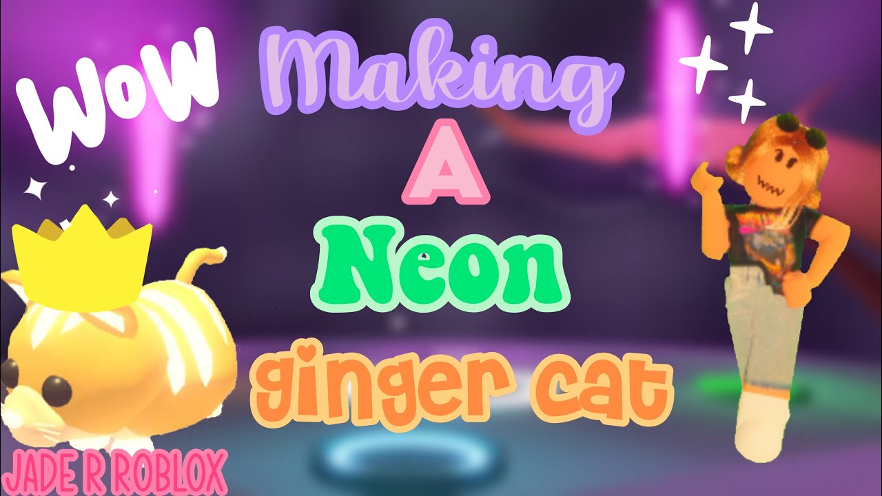 Making a neon ginger cat | Adopt Me! Roblox - YouTube
