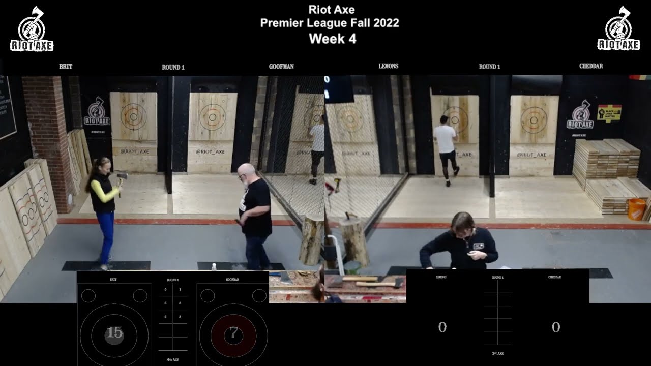 Riot Axe Premier League Fall 2022 Week 4 | Axe Throwing - YouTube