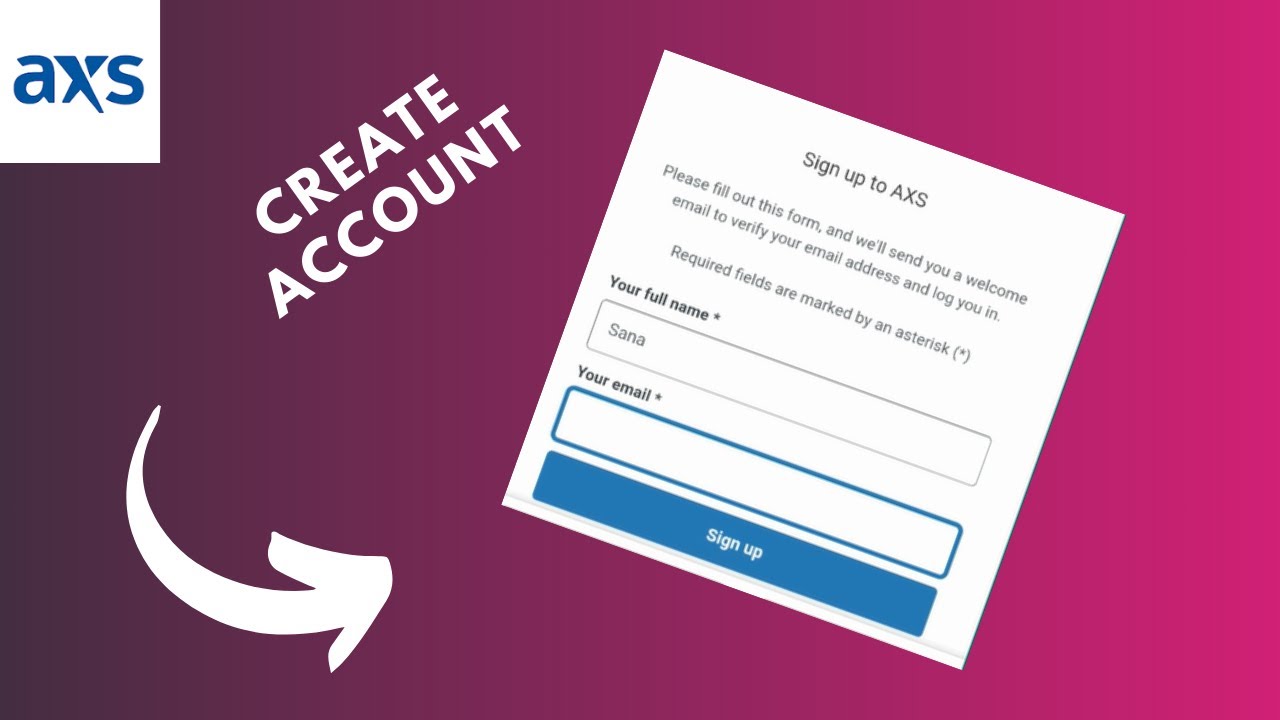 how to create an axs account - YouTube