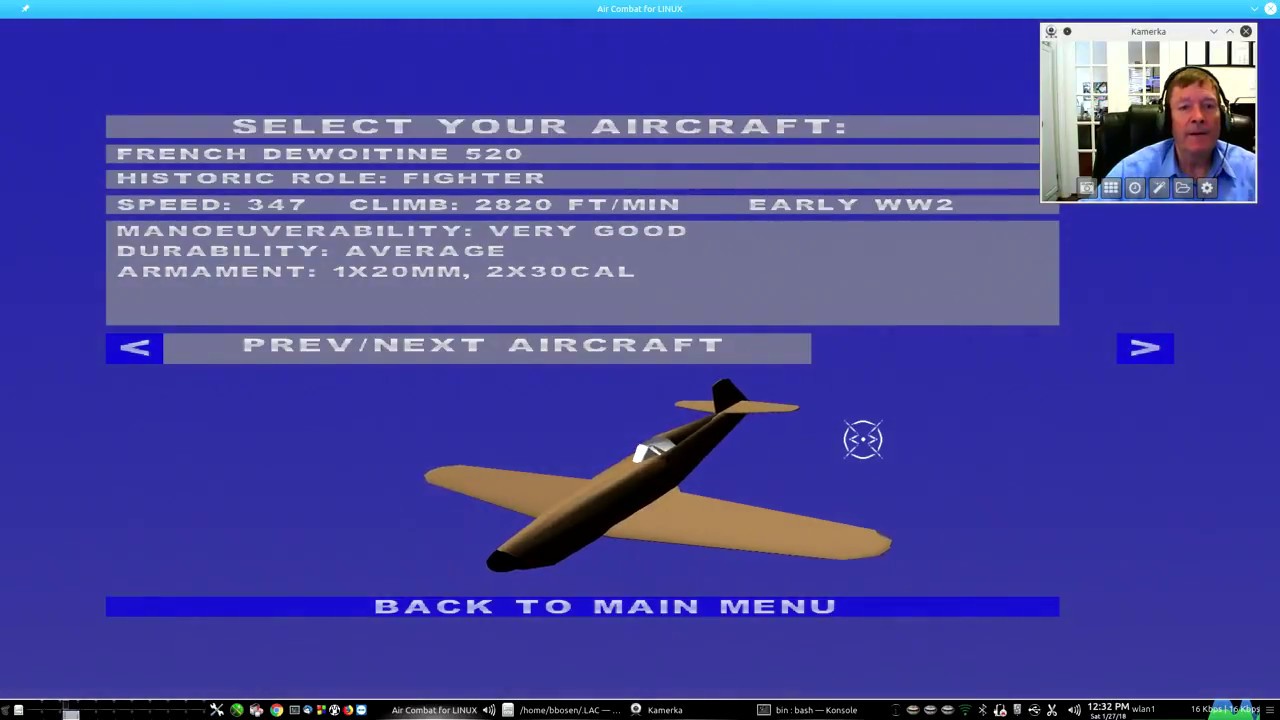 Linux Air Combat V5.63 Available Aircraft Quick Tour - YouTube