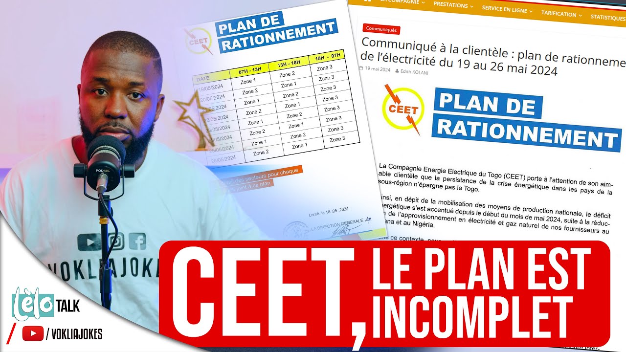 LELO TALK: CEET, LE PLAN DE RATIONNEMENT EST A REVOIR - YouTube