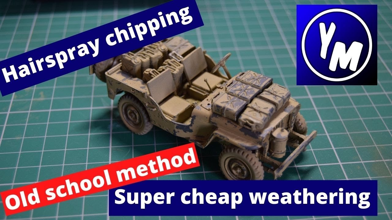 how to do hairspray chipping technique on scale model kit - YouTube