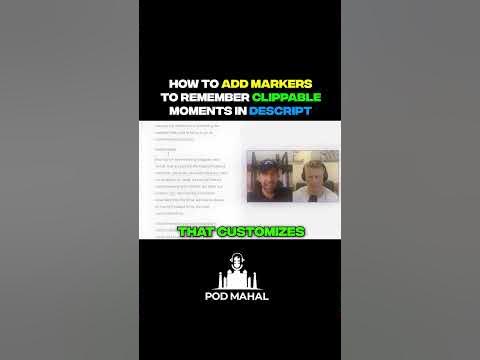 How to add markers in Descript for making clips as you edit your podcast - YouTube