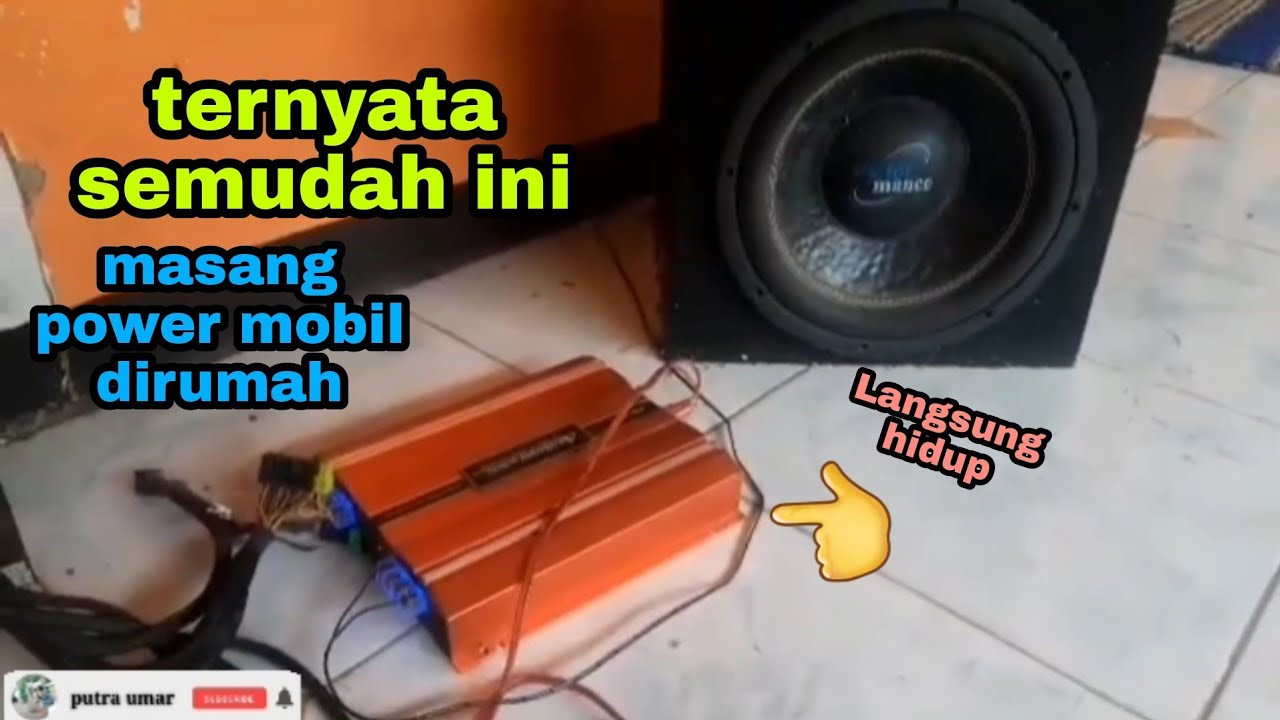 cara pemasangan power mobil di rumah - YouTube