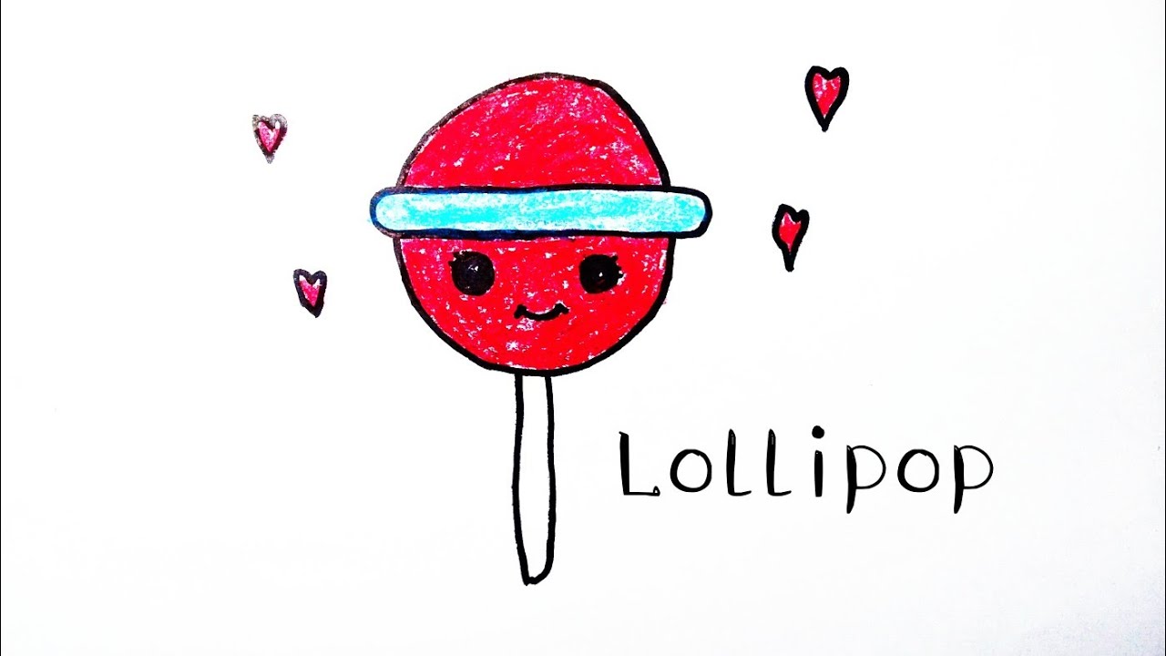 How To Draw A Cute Lollipop Step by Step| How To Draw A Lollipop Easy ...