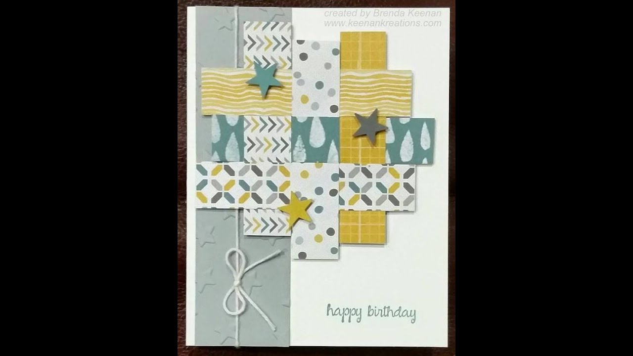 Easy Paper Weave for your cards! - YouTube